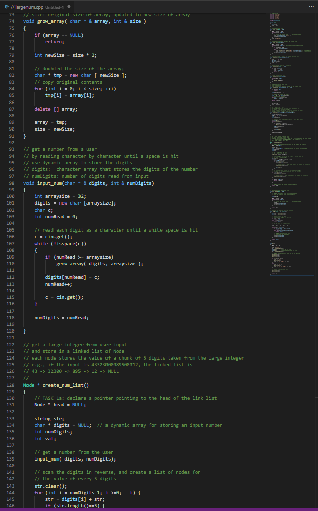 Solved Problem 1: Large Numbers Addition This problem is an | Chegg.com
