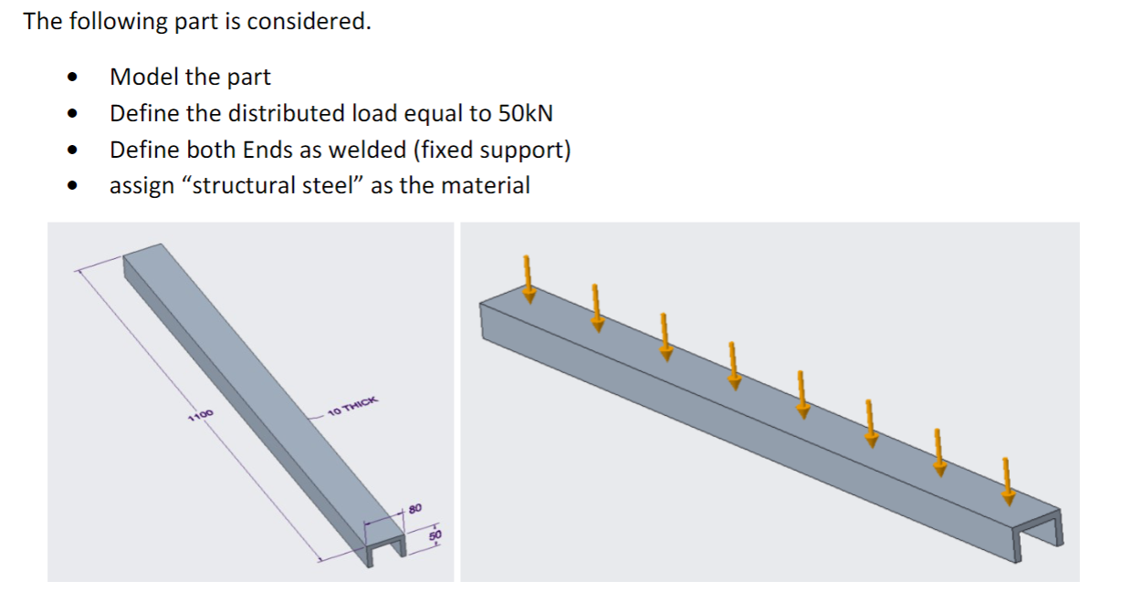 Solved The following part is considered. - Model the part - | Chegg.com