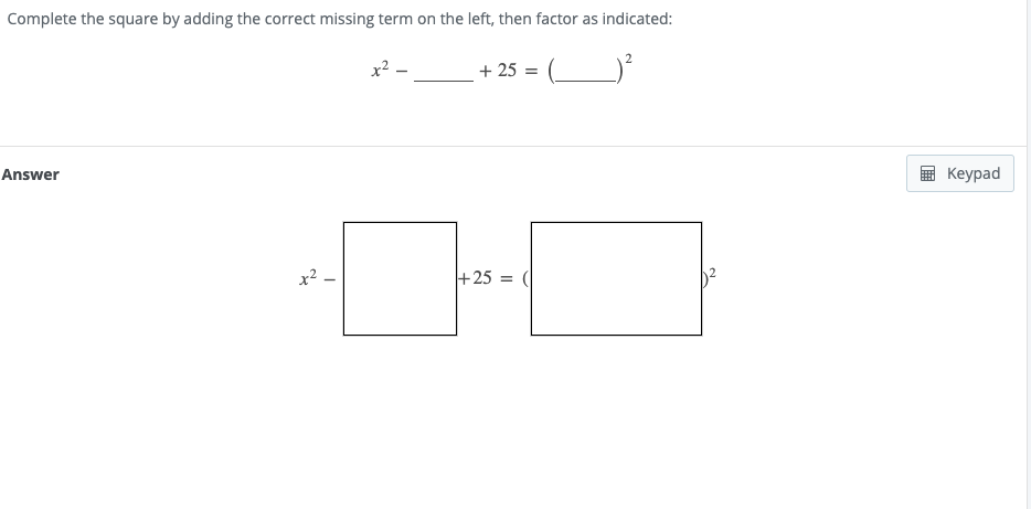 Solved Complete the square by adding the correct missing | Chegg.com