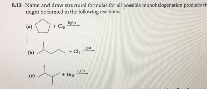 Solved Name and draw structural formulas for all possible | Chegg.com