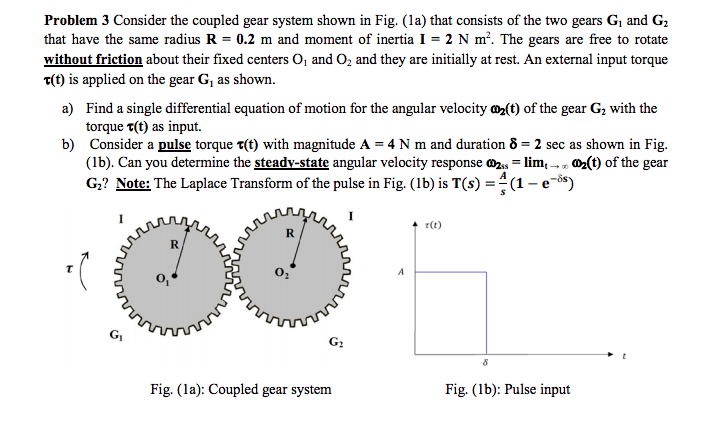 Solved Problem 3 Consider the coupled gear system shown in | Chegg.com