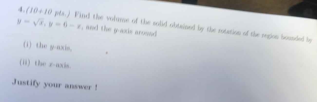 Solved y=x,y−6=y1 and the y axis afound (i) Hie y axisis | Chegg.com