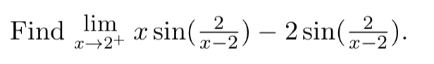 Solved Find lim elin x sin( ,-2) – 2 sin( 22). | Chegg.com