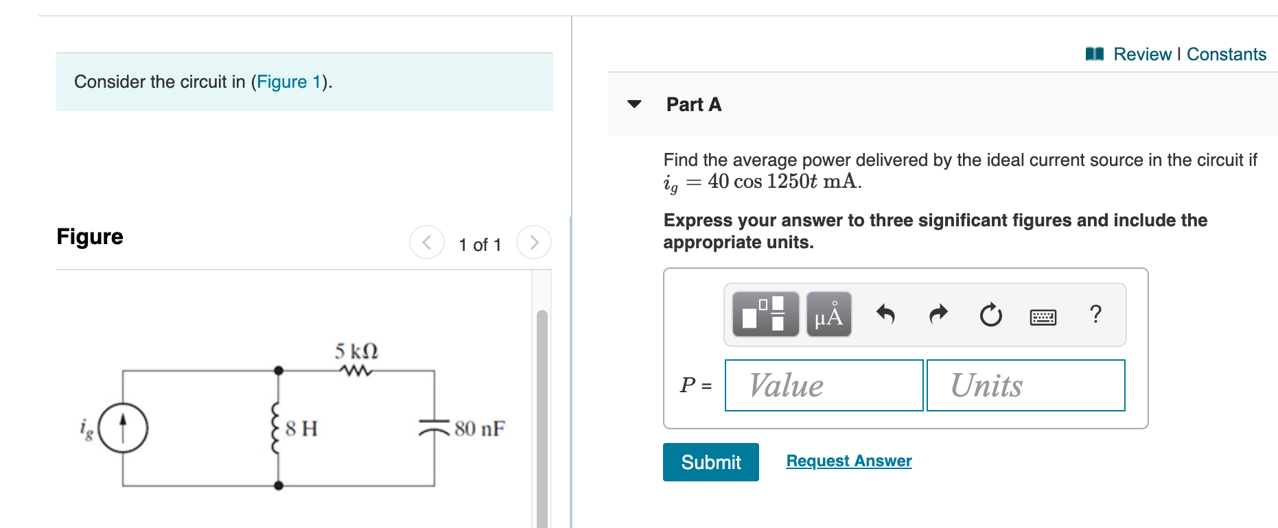 Solved Find the average power delivered by the ideal current | Chegg.com