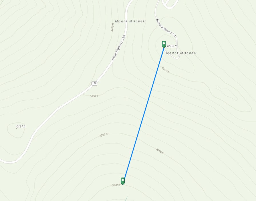 Mount Mitchell Topographic Map