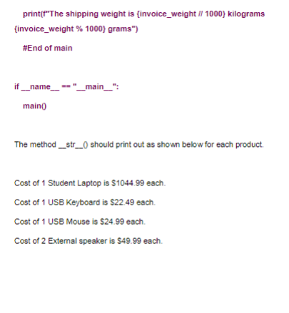 Solved Classes and Object - Inventory Product as Object In | Chegg.com