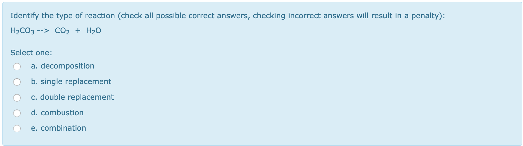 Solved Identify the type of reaction (check all possible | Chegg.com