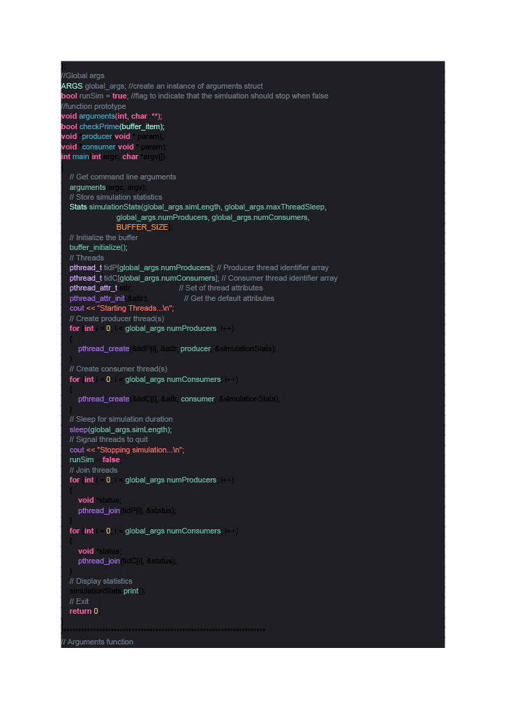 Solved VGlobal args ARGS global_args; //create an instance | Chegg.com