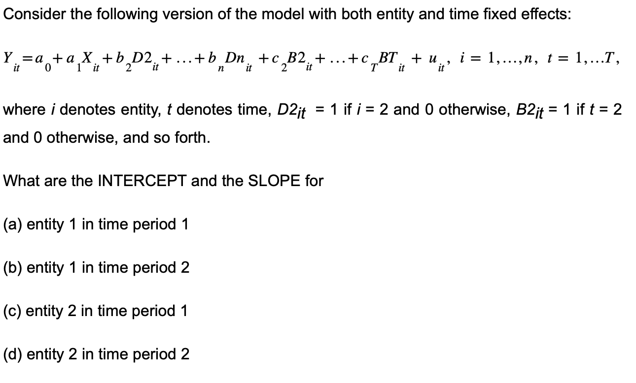 Solved Consider the following version of the model with both | Chegg.com