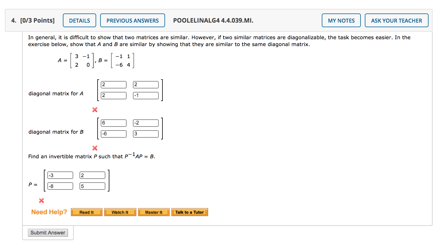 Solved 4. [0/3 Points] DETAILS PREVIOUS ANSWERS POOLELINALG4 | Chegg.com