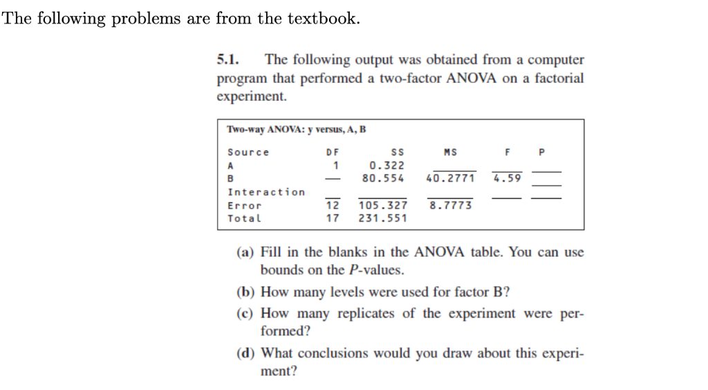 Solved The following problems are from the textbook. 5.1. | Chegg.com