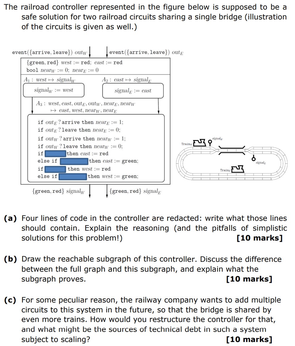 Solved (a) ﻿Four lines of code in the controller are | Chegg.com