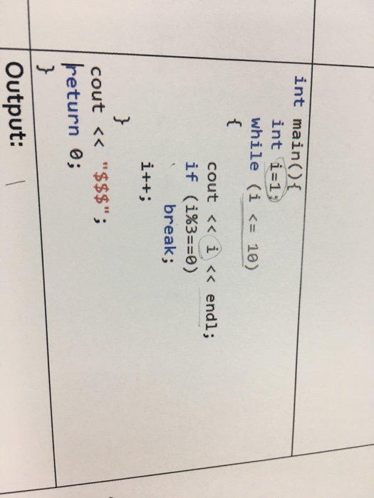 Solved int main() int i=1 while (i