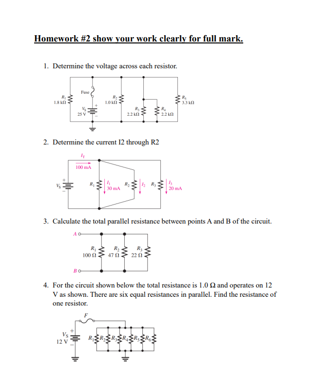 Solved Homework #2 ﻿show your work clearly for full | Chegg.com