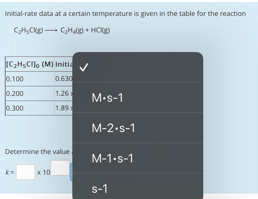 Solved Initial Rate Data At A Certain Temperature Is Given
