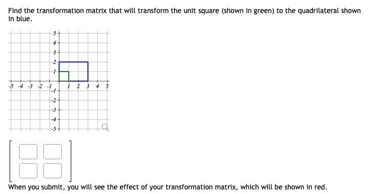 Solved Find the transformation matrix that will transform | Chegg.com
