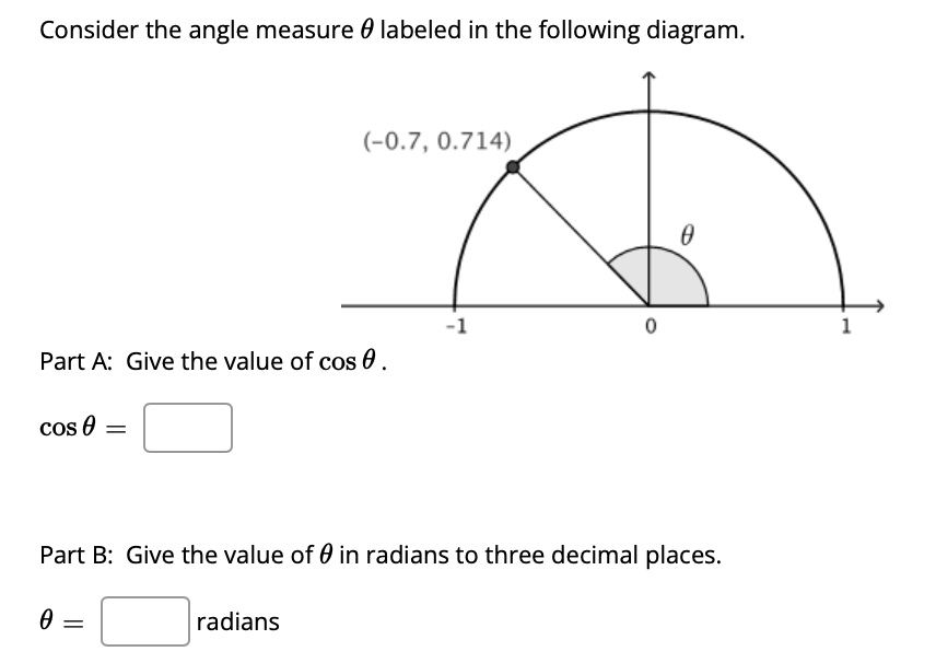 Solved Consider the angle measure θ labeled in the following | Chegg.com