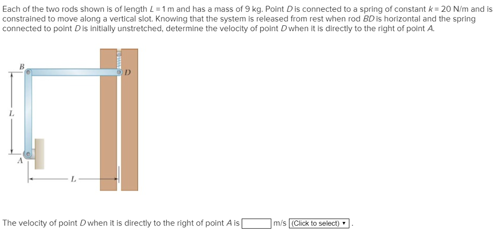 Solved Each of the two rods shown is of length L = 1 m and | Chegg.com