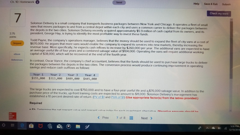 Solved Ch. 10: Homework Help Save & Exit Submit Check my | Chegg.com