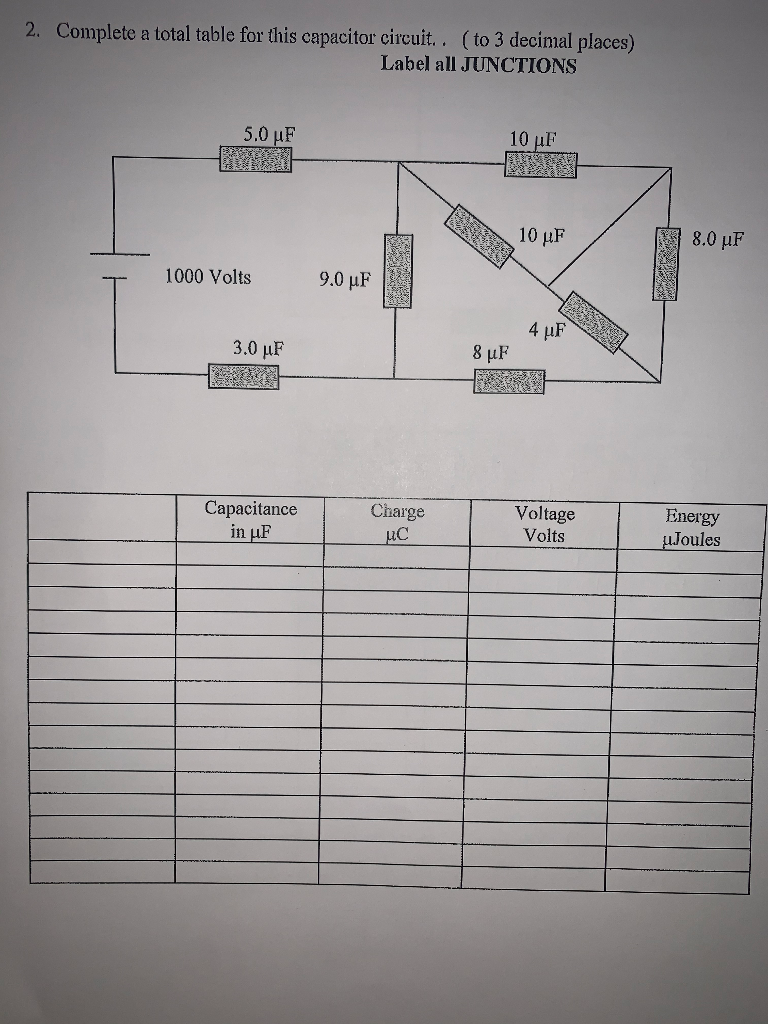Solved 2. Complete a total table for this capacitor | Chegg.com