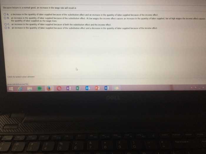 Solved Because leisure is a normal good, an increase in the | Chegg.com