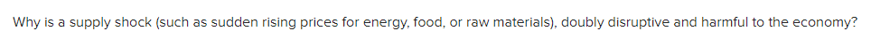 Solved Why is a supply shock (such as sudden rising prices | Chegg.com