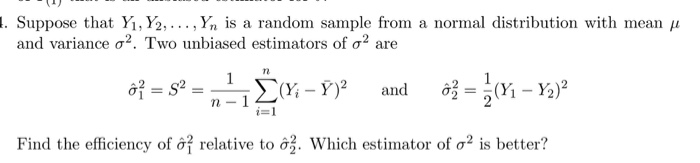 Solved Suppose that Y_1, Y_2, ..., Y_n is a random sample | Chegg.com