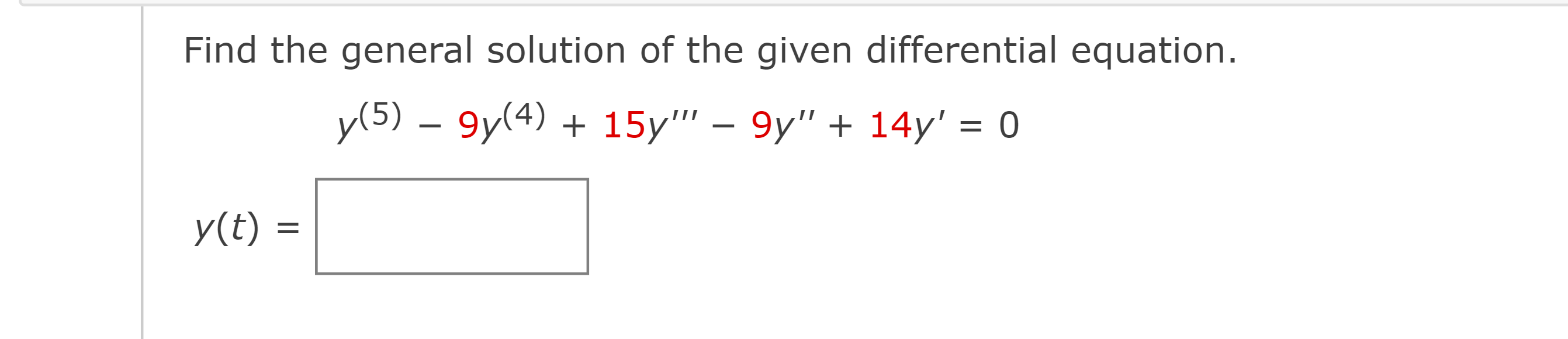 Solved Find the general solution of the given differential | Chegg.com