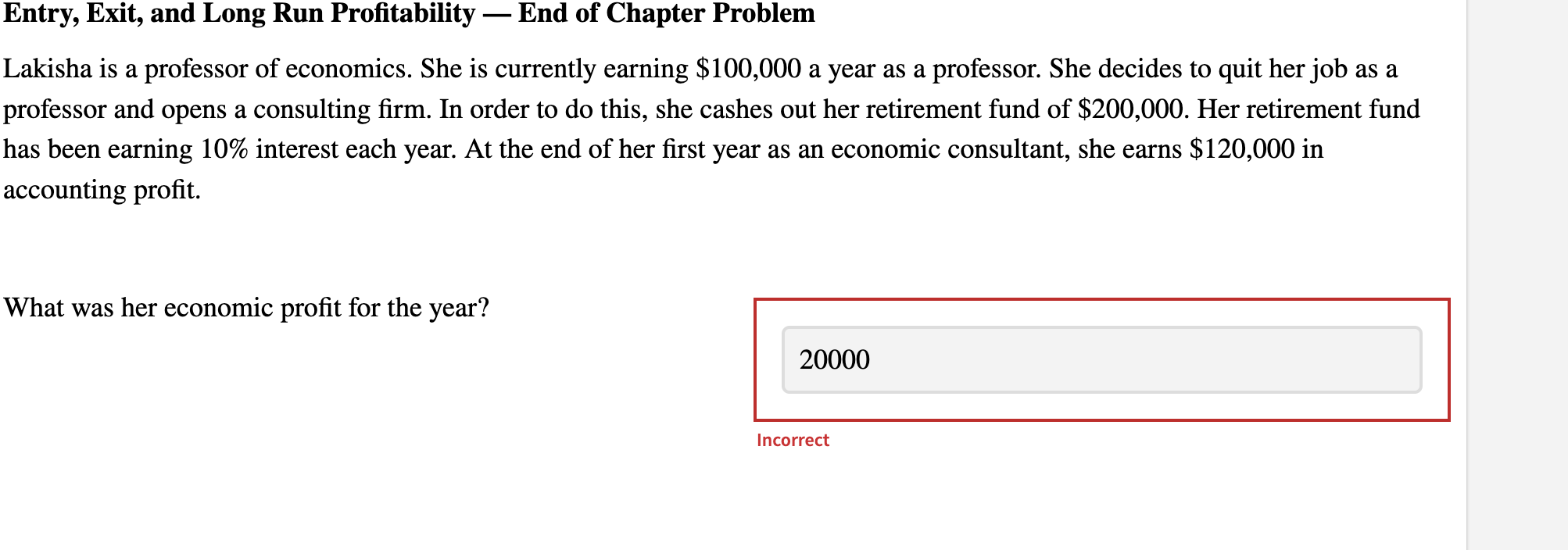 Solved Entry, Exit, and Long Run Profitability — End of | Chegg.com