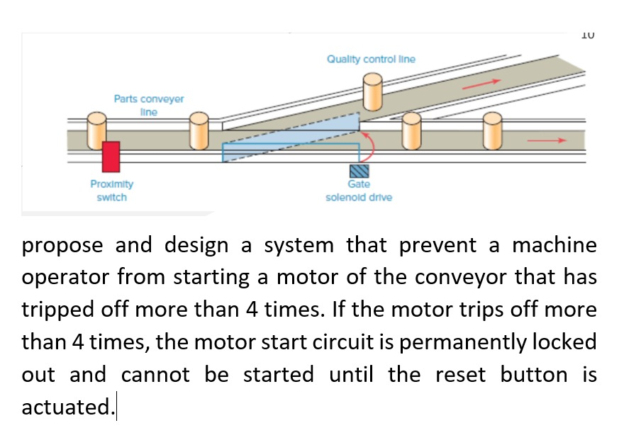 Solved 10 Quality control line Parts conveyer line Proximity | Chegg.com
