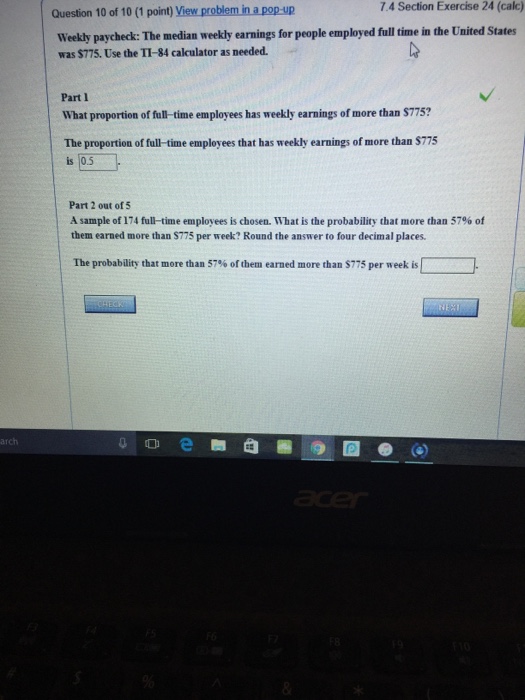 Solved Question 7 of 10 (1 point) View problem in a pop-up | Chegg.com