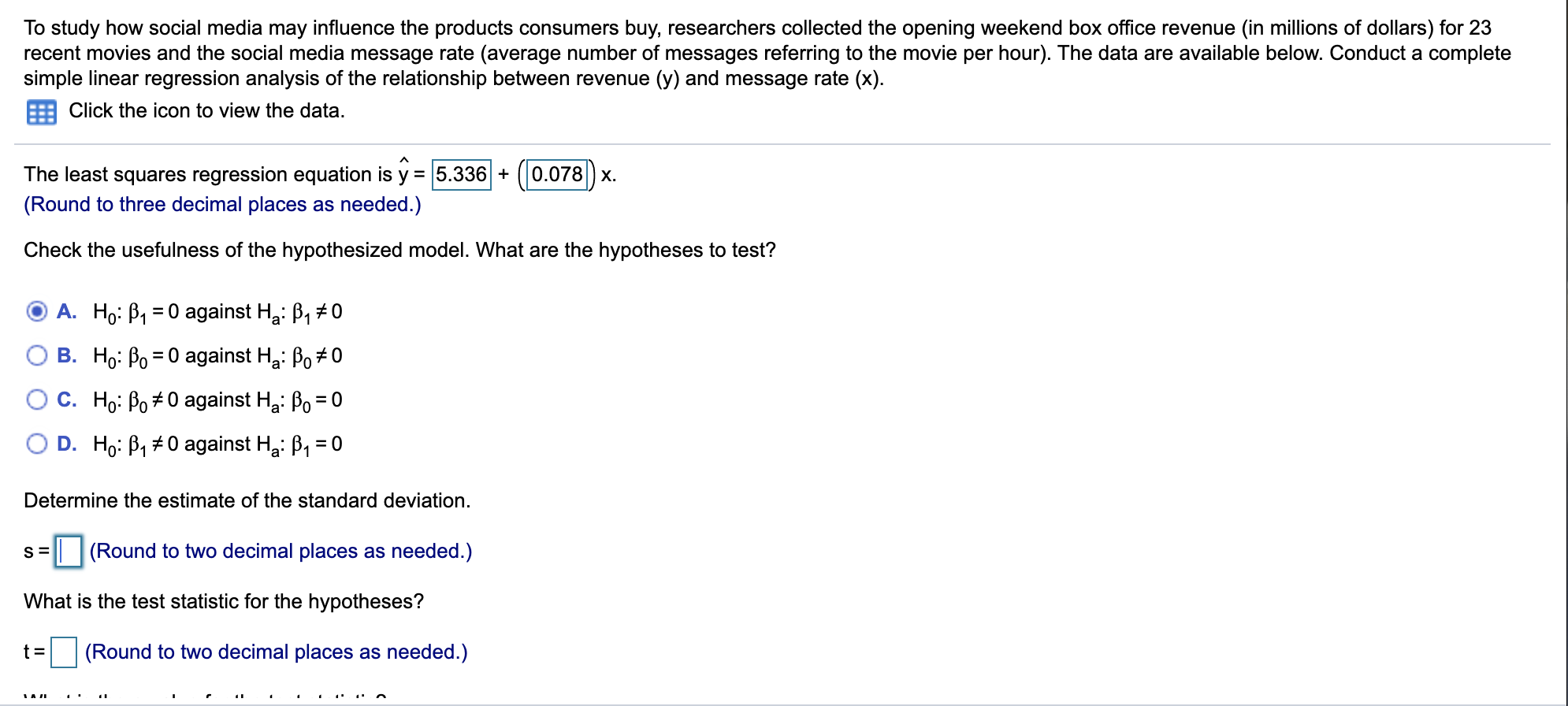 Solved To study how social media may influence the products | Chegg.com