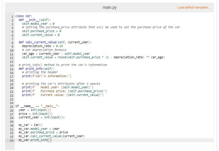 Solved Complete the Car class by creating an attribute | Chegg.com