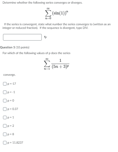 Solved Determine whether the following series converges or | Chegg.com