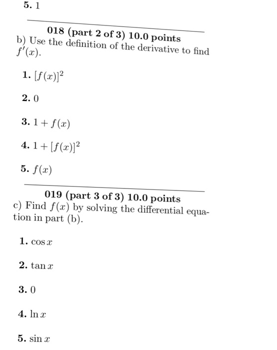 Solved 017 (part 1 of 3) 10.0 points Let f be a function | Chegg.com