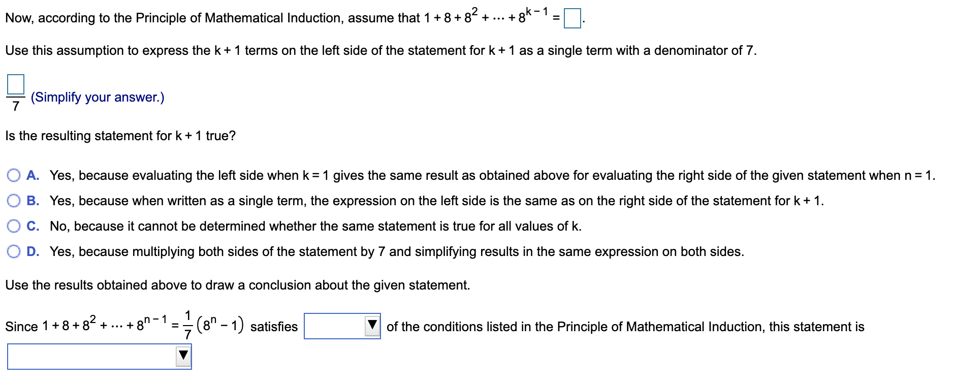 Solved Use the Principle of Mathematical Induction to show | Chegg.com