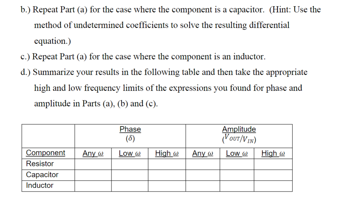 Solved Prelab 4-1: Consider the following circuit: R VIN VIN | Chegg.com
