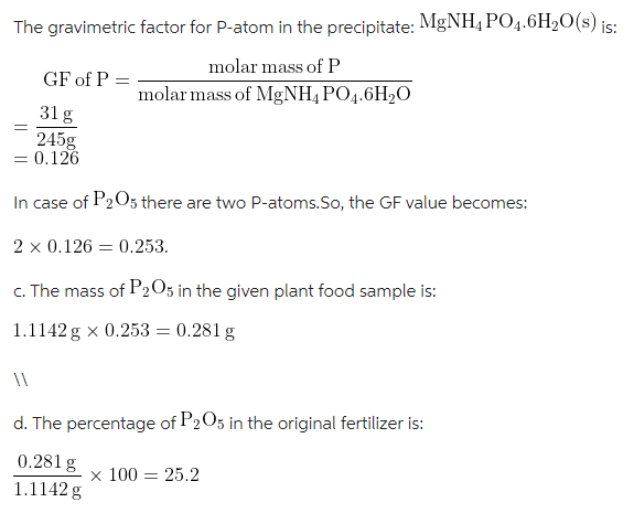 Solved Calculate the gravimetric factor for the analyte P2O5 | Chegg.com