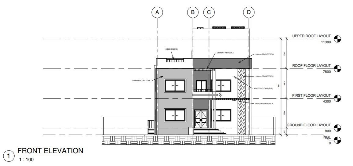 A B D UPPER ROOF LAYOUT 11300 HANDLING 1 1 CEMENT | Chegg.com