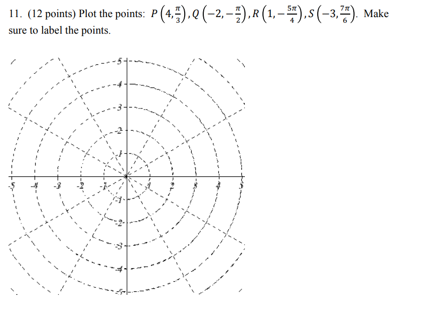 Solved 11. (12 points) Plot the points: | Chegg.com