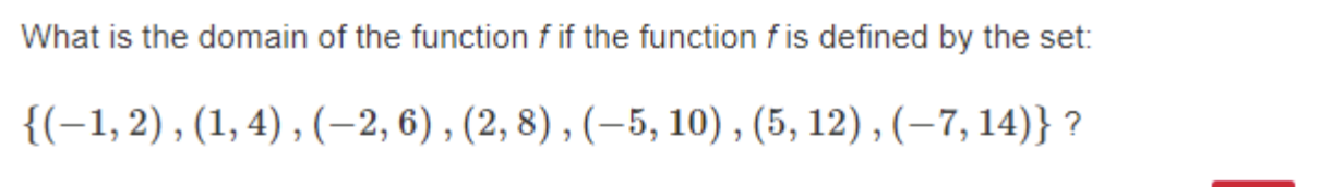 Solved What is the domain of the function f if the function | Chegg.com