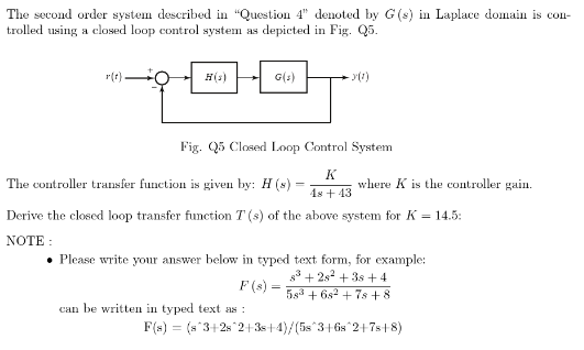 Solved QUESTION 4: [TOTAL 3 marks] The dynamic model of a | Chegg.com