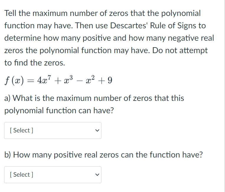 Solved Tell the maximum number of zeros that the | Chegg.com