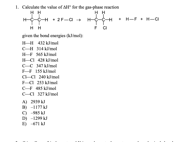 Solved + H-F + H-CI 1. Calculate the value of AHº for the | Chegg.com
