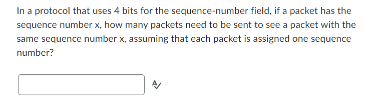 Solved In a protocol that uses 4 bits for the | Chegg.com