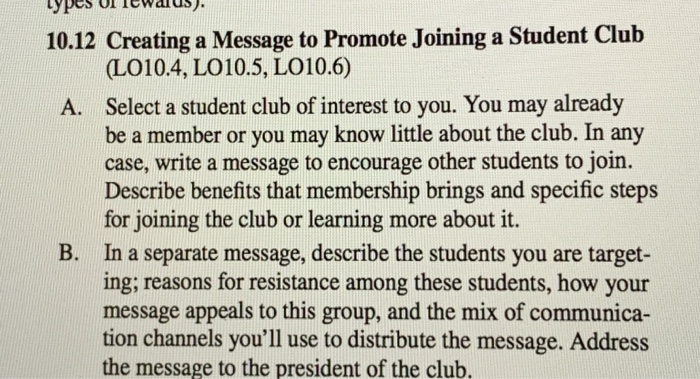 10.12 Creating a Message to Promote Joining a Student | Chegg.com