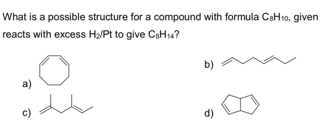 Solved What is a possible structure for a compound with | Chegg.com