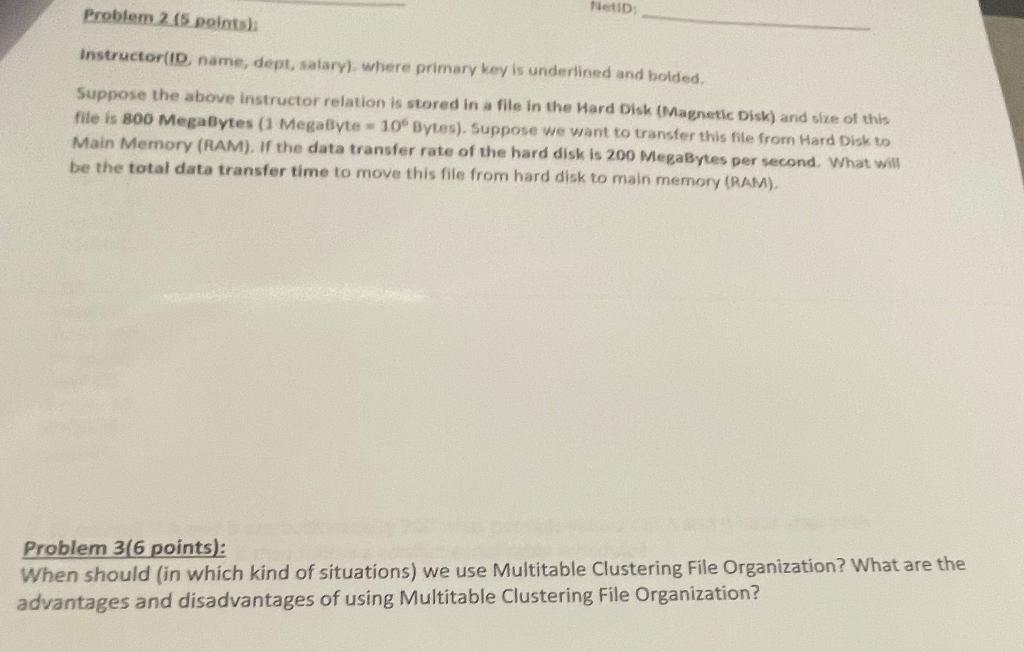 Solved Instructor(ID, name, dept, satary). where primary key | Chegg.com