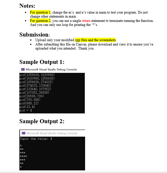 Solved Questioni: Download Lab19_1.cpp from Canvas. Finish | Chegg.com