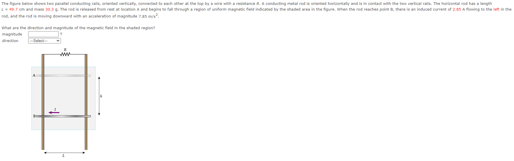 Solved The figure below shows two parallel conducting rails, | Chegg.com